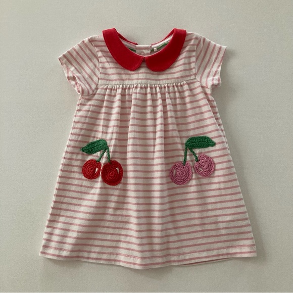 Baby Boden | Dresses | Baby Boden Girl 36 Months Collared Cherry Dress ...